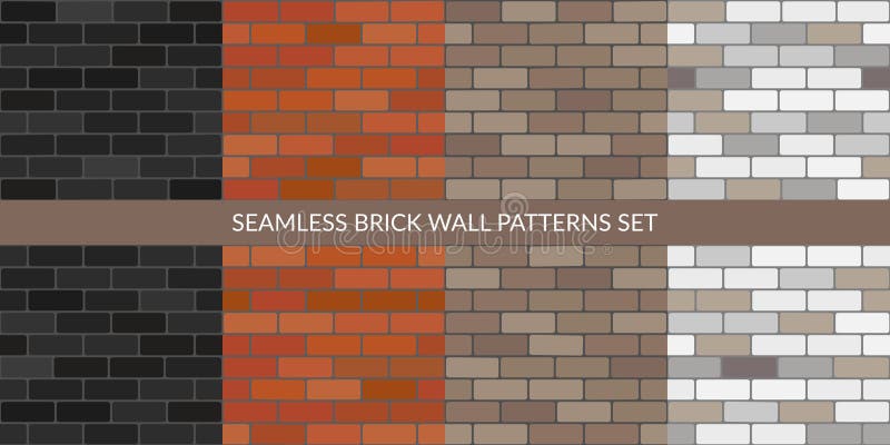 Flat Brick Wall Seamless Texture Decorative Background Vector ...
