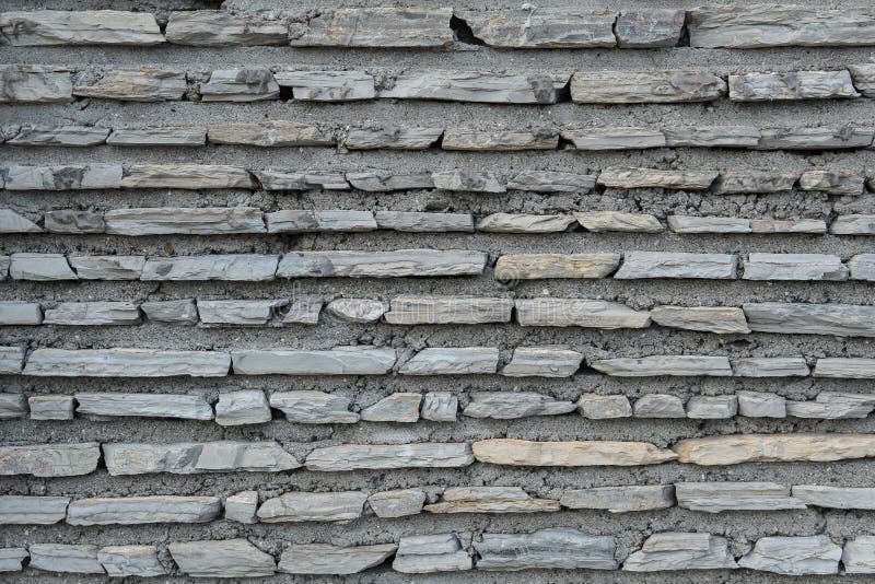 Flat Stone Bricks and Rocky Blocks, Wall Texture Stock Image - Image of ...