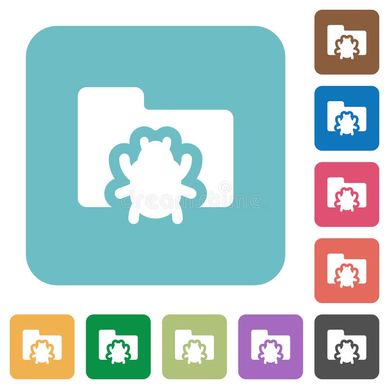 Flat bug folder icons stock illustration. Illustration of design ...