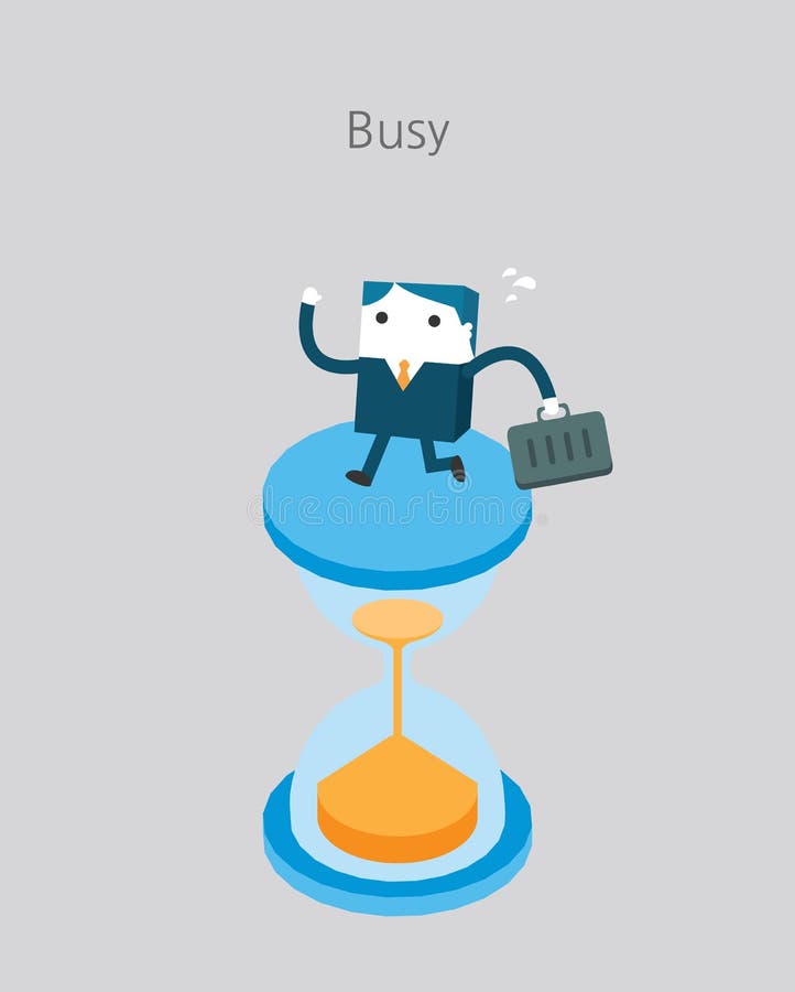 Flat Business Character Series. Busy Business Concept Stock ...