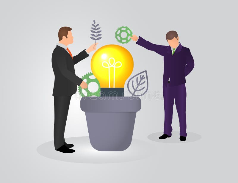 Flat Business Partnership Concept in the Process of Creating an Idea ...