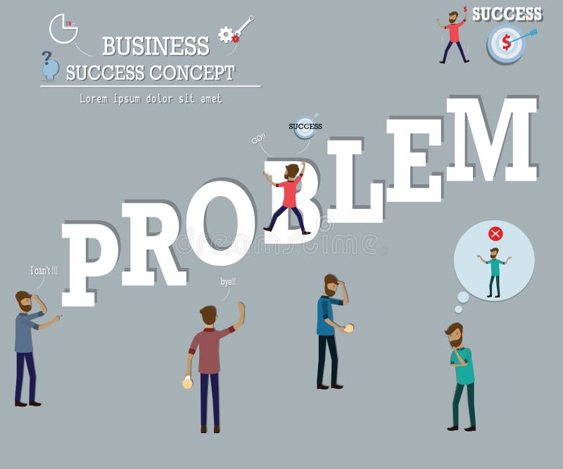 Flat of Business Success Concept,Many People Give Up because of ...