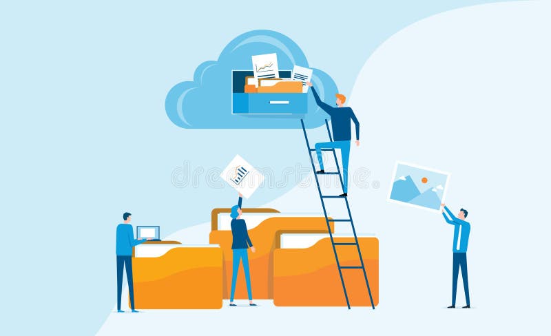 Flat Business Technology Cloud Computing Service Concept and with ... Flat Business Technology Cloud Computing Service Concept and with ...