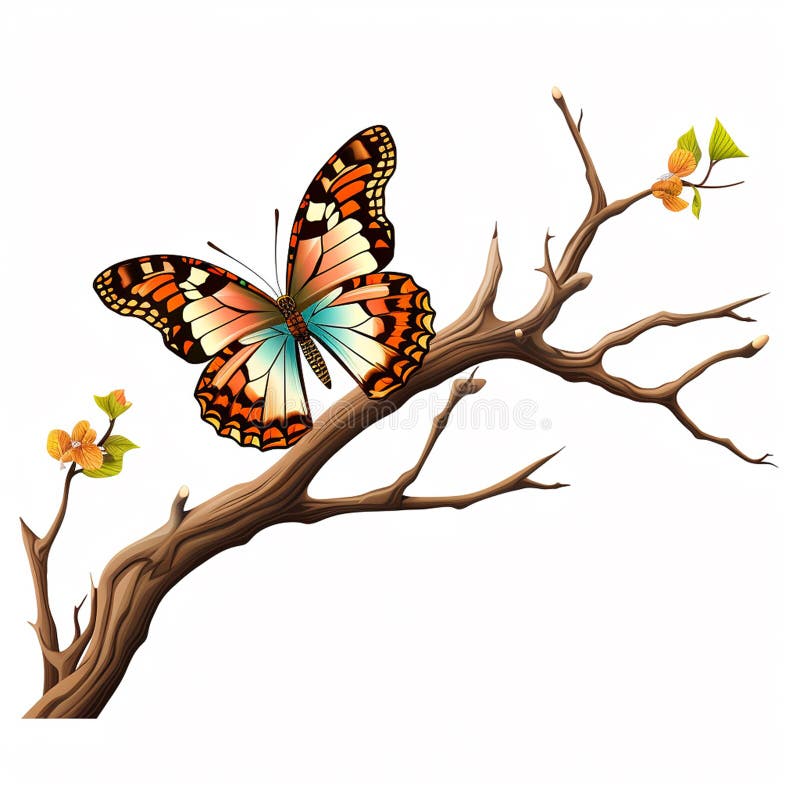 Flat Butterfly Flying Gentle Flutter Stock Illustration - Illustration of swallowtail ...