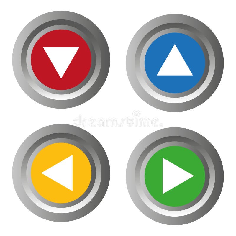 Flat Button with Arrow. Icon Set. Vector Illustration Stock Vector ...