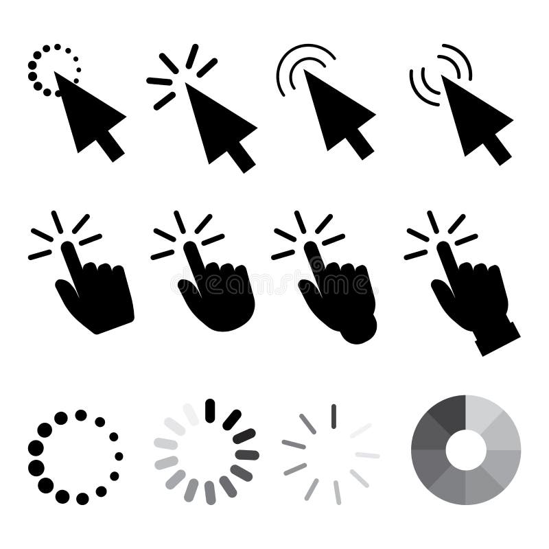 Set Cursors Loading, Great Design for Any Purposes. Social Icon ...