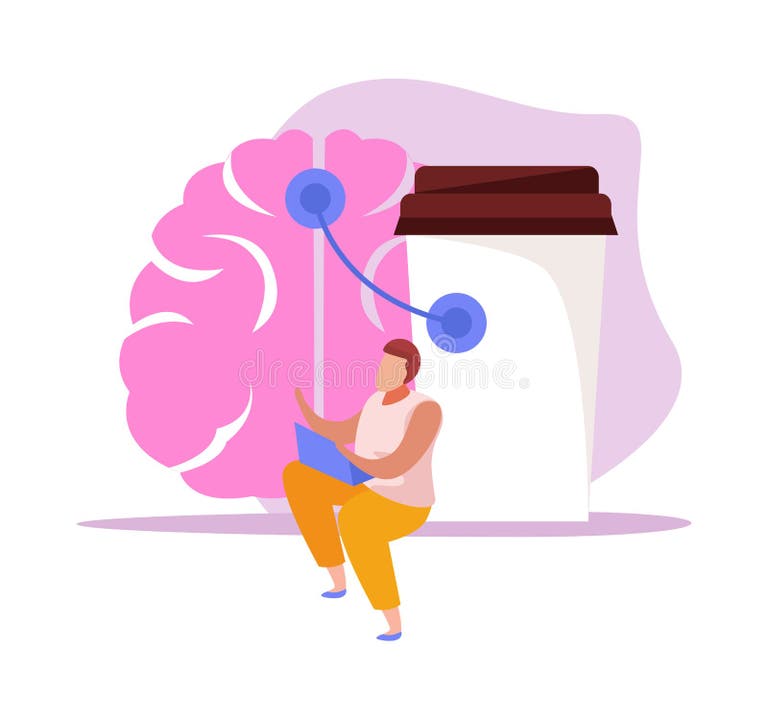 Flat Caffeine Icon stock vector. Illustration of energizing - 223970780