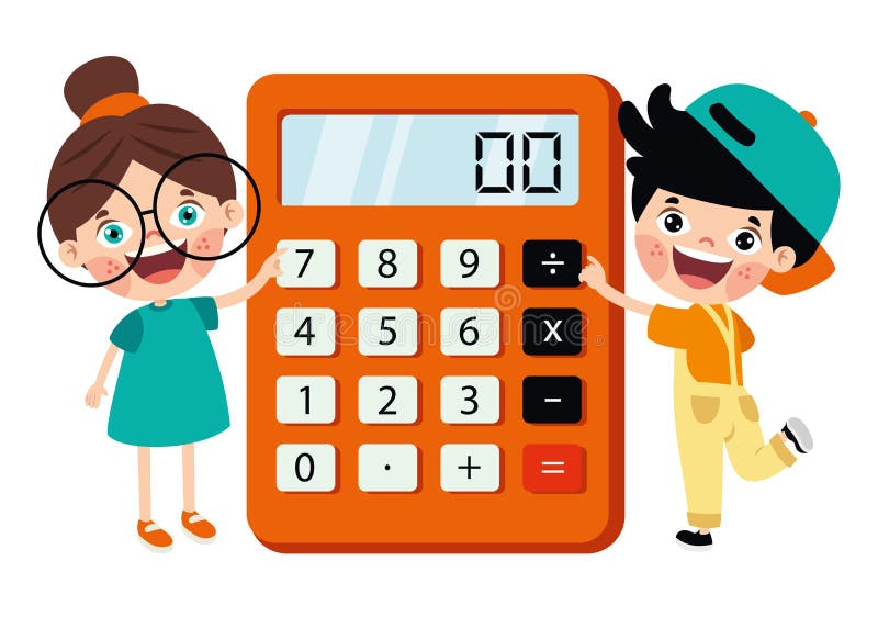 Flat Calculator for Children Education Stock Vector - Illustration of ...