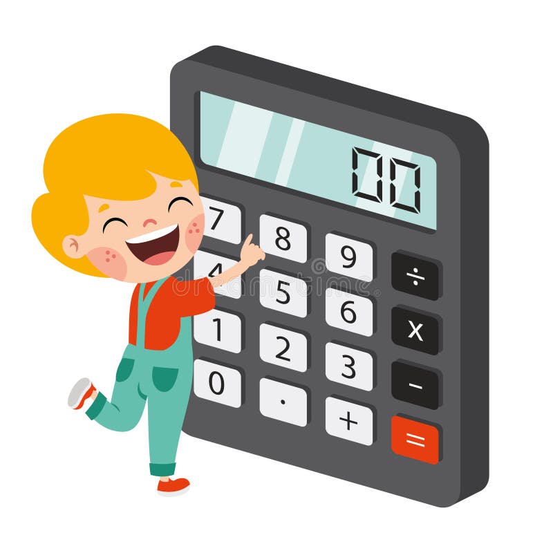Flat Calculator for Children Education Stock Vector - Illustration of ...