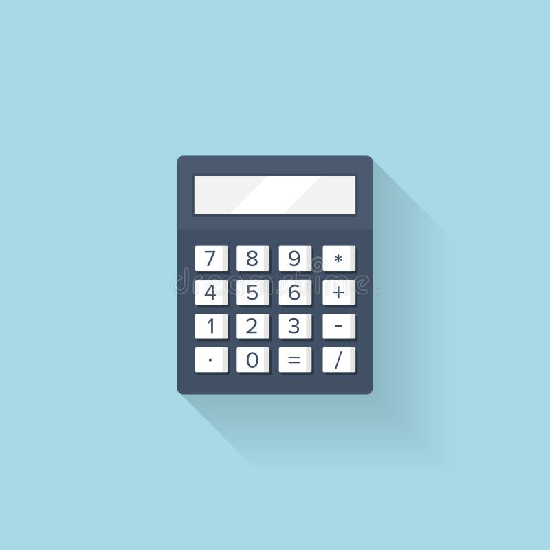 Flat Calculator Icon Vector Illustration. Stock Vector - Illustration ...