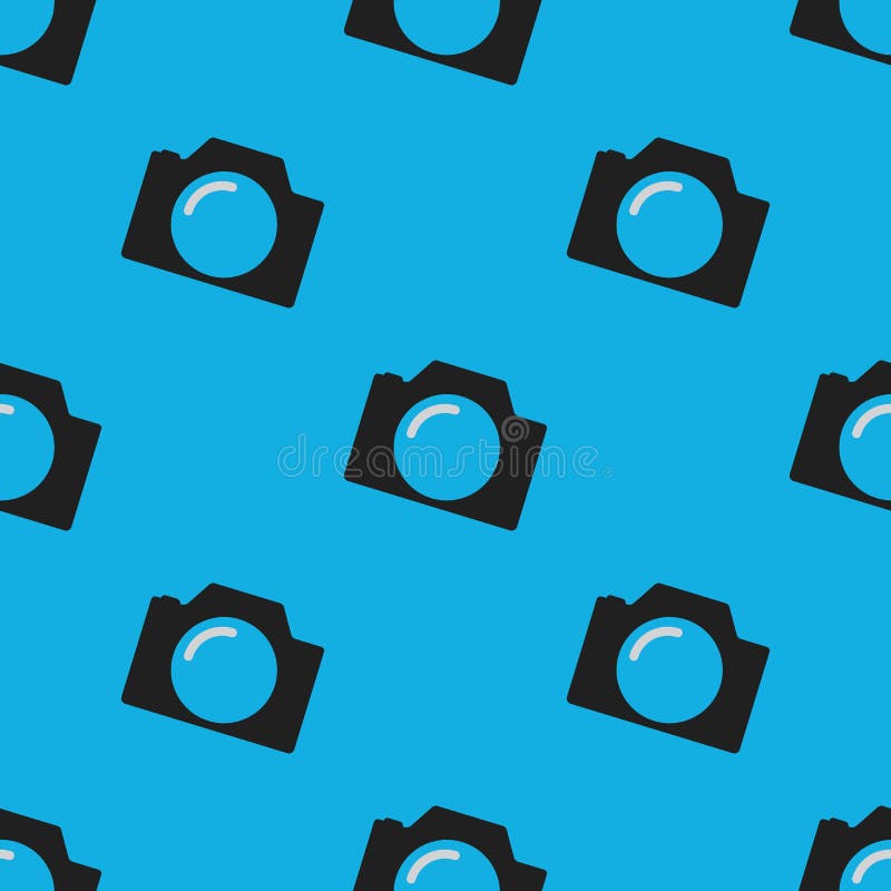 Flat Camera Photography Icon Vector Seamless. Stock Vector ...