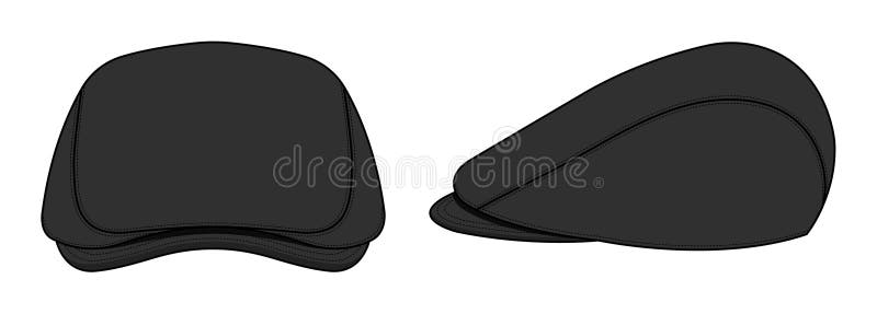 Flat Cap ( Hunting Hat ) Vector Template Illustration Stock Vector ...