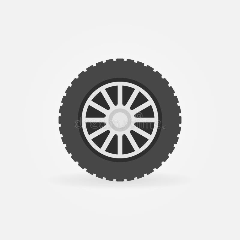 Flat Car Wheel Disc Vector Icon or Symbol Stock Vector - Illustration ...