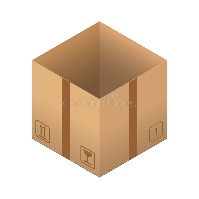 Flat Carton Box. Transport and Packaging. Post Service and Online ...