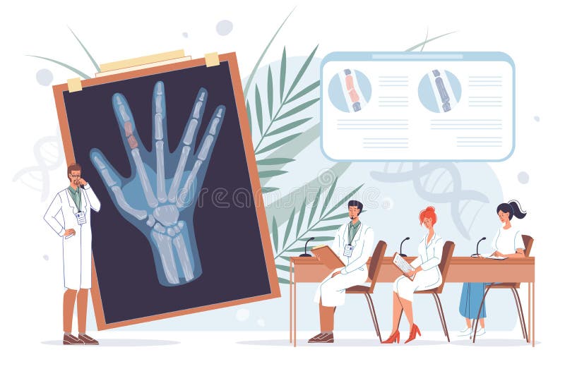 Flat Cartoon Character Doctors at Work Vector Illustration Concept ...
