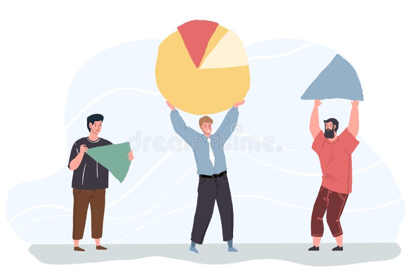 Flat Cartoon Characters Specialists at Work,online Data Analytics and ...