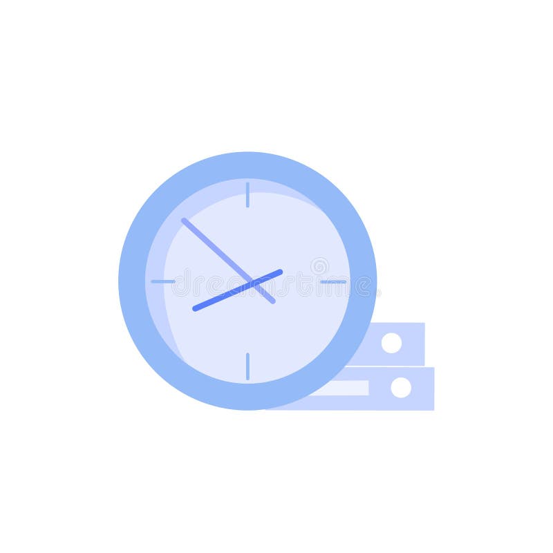 Flat Cartoon Clock,time Tracking and Following daily Schedule Vector ...