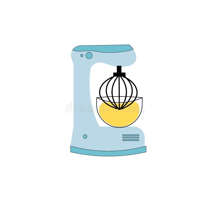 Flat Cartoon Food Processor Mixer,home Kitchen Appliances Vector ...