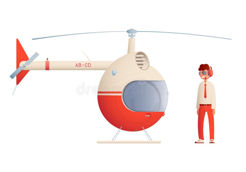Cartoon Character Helicopter Pilot Stock Illustrations – 568 Cartoon ...