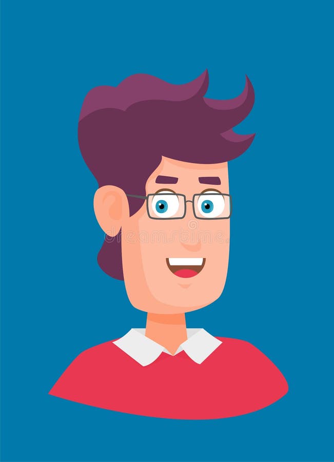 Flat Cartoon Hipster Character, Vector Illustration Stock Vector ...