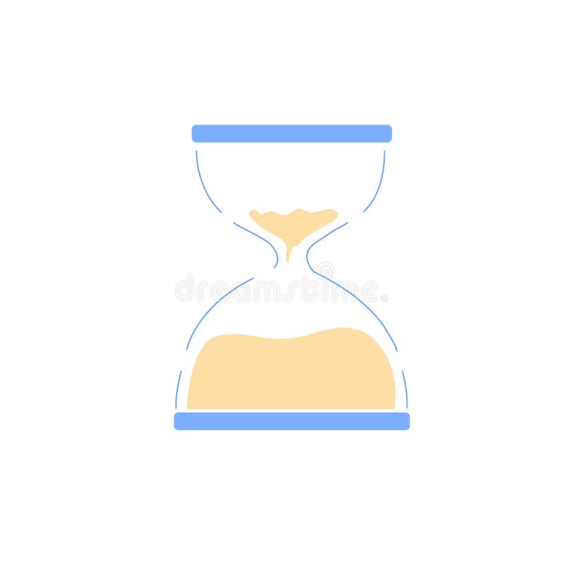 Flat Cartoon Hourglass,time Tracking and Following daily Schedule ...