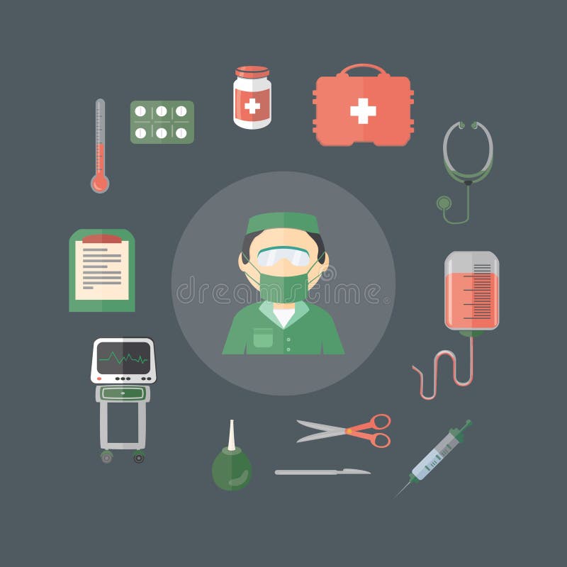 Doctor Tools Cartoon Black Stock Illustrations – 195 Doctor Tools ...