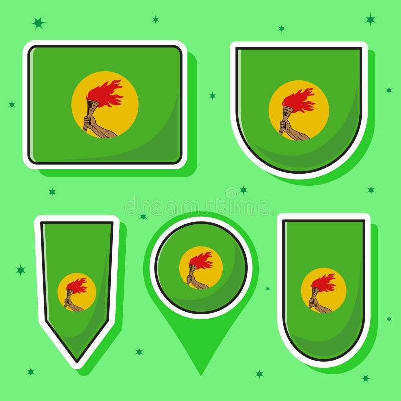 Vector of Zaire National Flags Stock Vector - Illustration of bundle ...