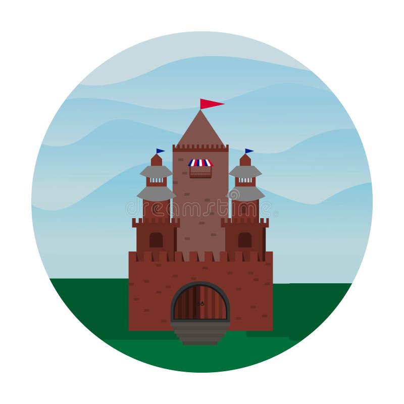 Flat Castle, a Fortress Against the Backdrop of the Hills Stock ...