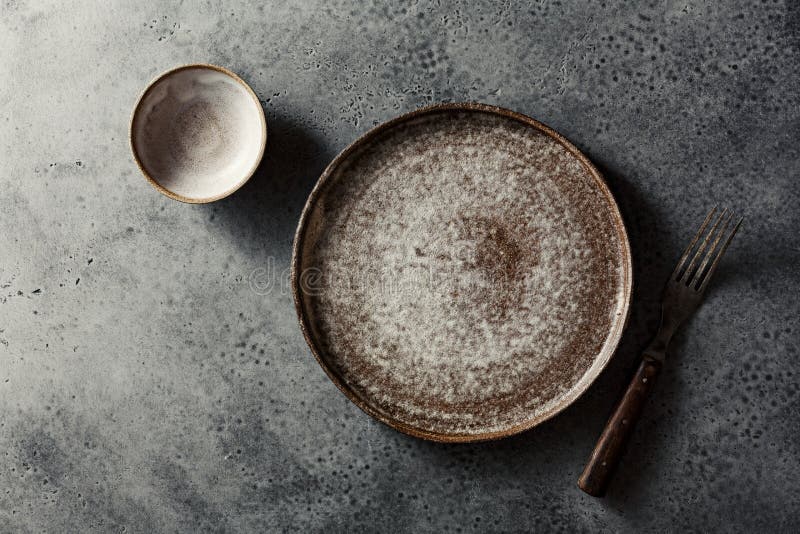 Flat ceramic plate stock photo. Image of porcelain, pottery - 163627610