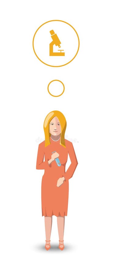 Flat Character, Biologist with Profession Icon Stock Vector ...