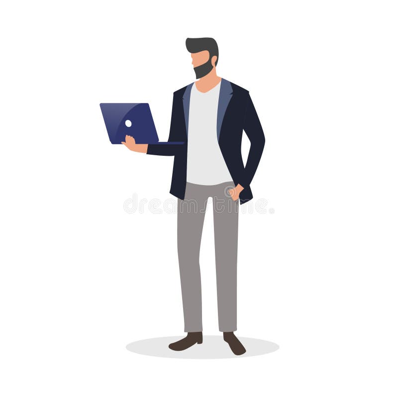 Flat Character Illustration People Work Freelance at Home Office with ...