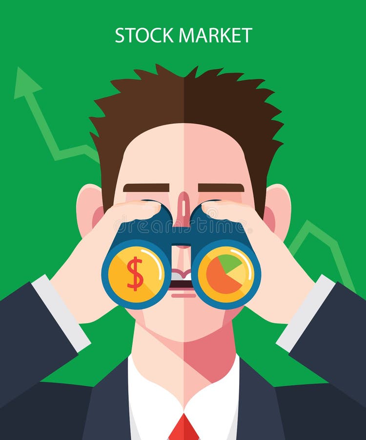 Flat Character of Stock Market Illustrations Stock Vector ...