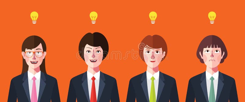 Flat Characters of Brainstorming People Concept Illustrations Stock ...