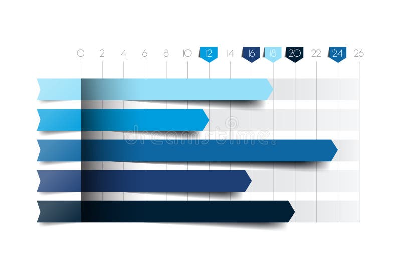 Flat Chart, Graph. Blue Color Stock Illustration - Illustration of data ...