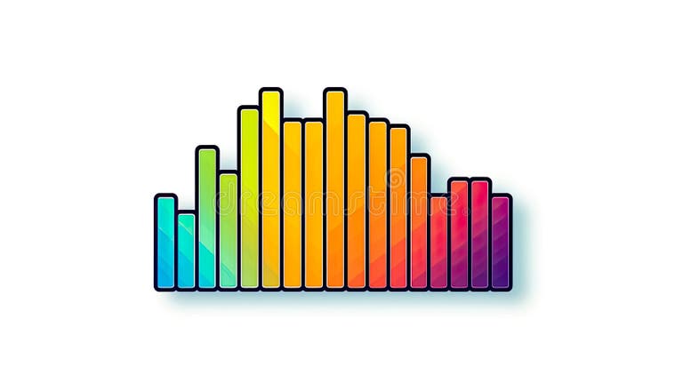 Flat Chart and Graph Elements Stock Illustration - Illustration of spectrum, display: 303214197