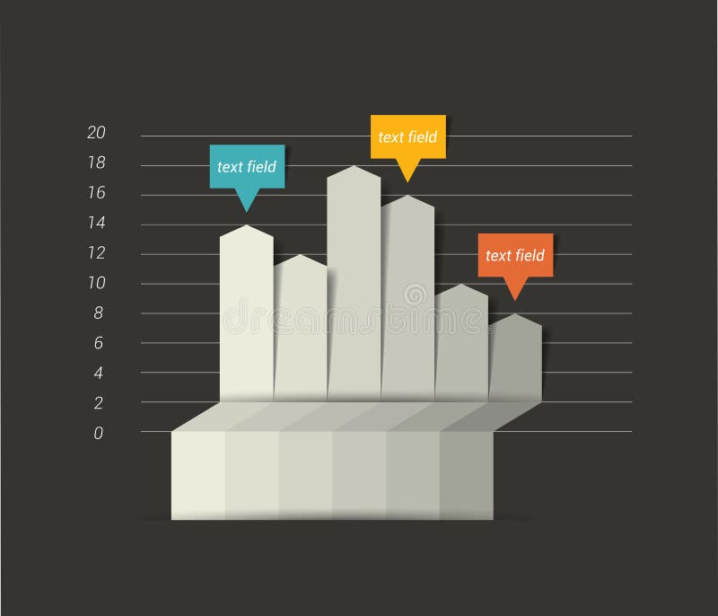 Flat Chart, Graph. Simply Color Editable Stock Vector - Illustration of ...
