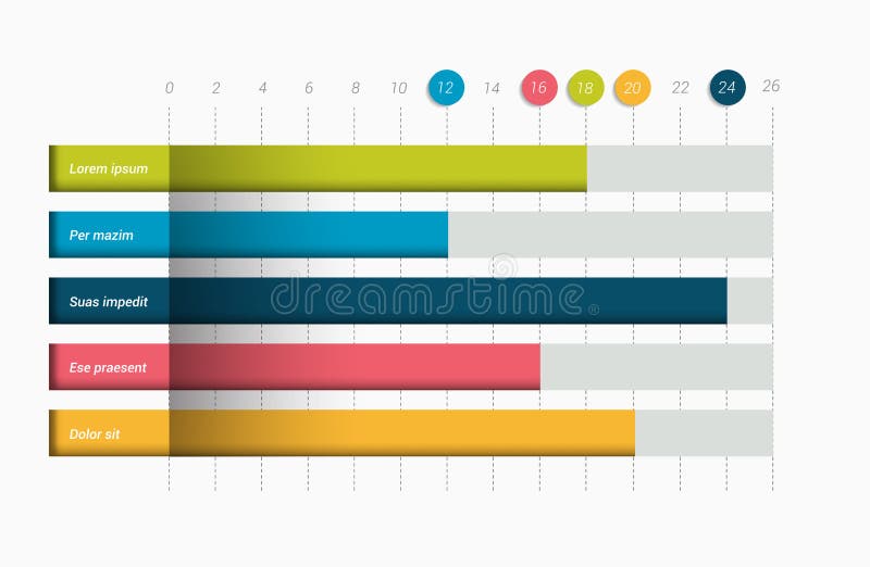 Flat Chart, Graph. Simply Color Editable Stock Vector - Illustration of ...