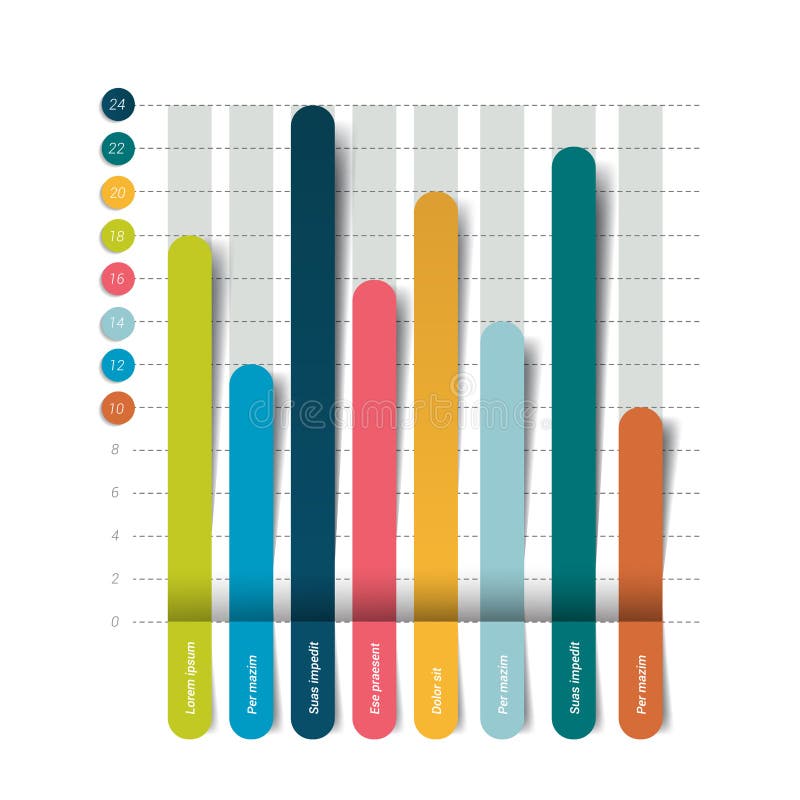 Flat Chart, Graph. Simply Color Editable Stock Vector - Illustration of ...