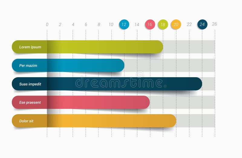 Flat Chart, Graph. Simply Color Editable Stock Vector - Illustration of ...