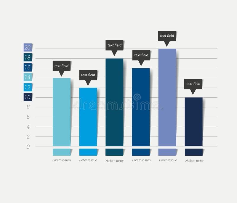 Flat Chart, Graph. Simply Color Stock Illustration - Illustration of ...