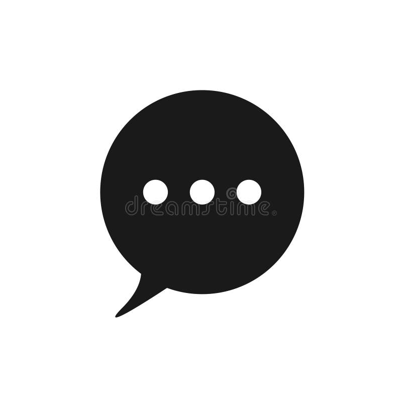 Flat Chat Icon, Speech Bubble Balloon Chat - Vector Stock Vector ...