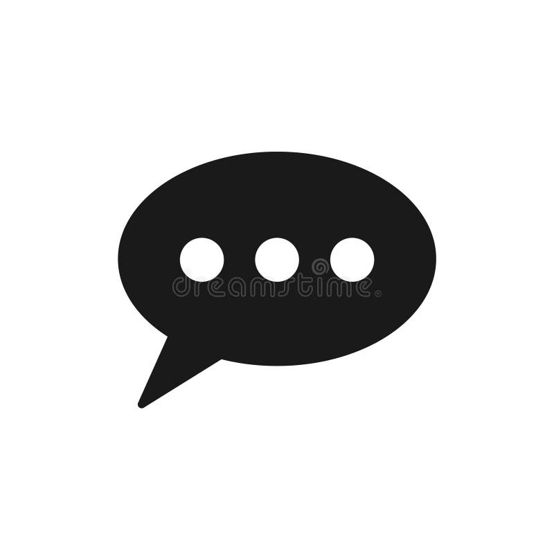 Flat Chat Icon, Speech Bubble Balloon Chat Icon - Vector Stock Vector ...