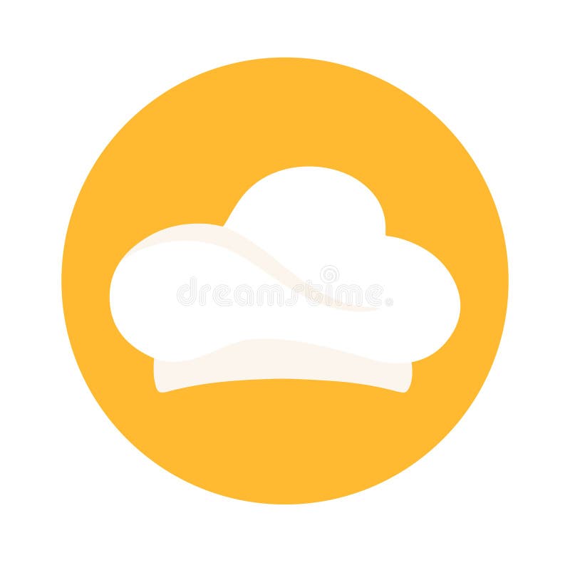 Flat Chef Hat Icon Cartoon for Elements of Occupation a Chef Vector ...