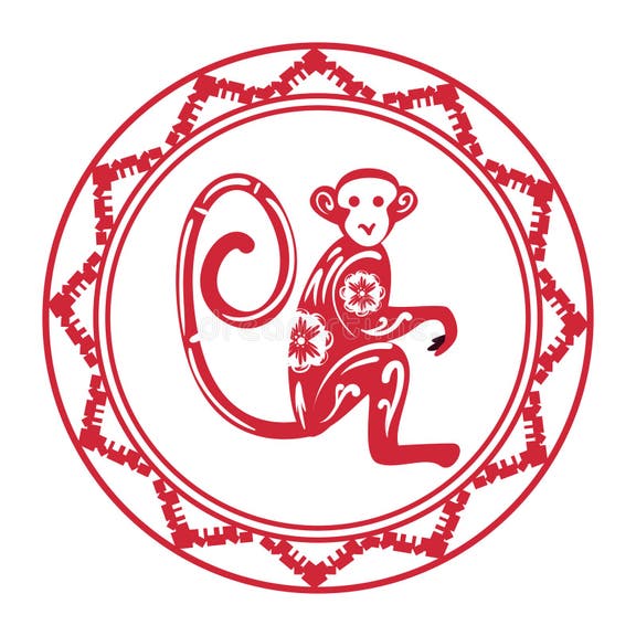 Flat chinese monkey stock vector. Illustration of culture - 273231778