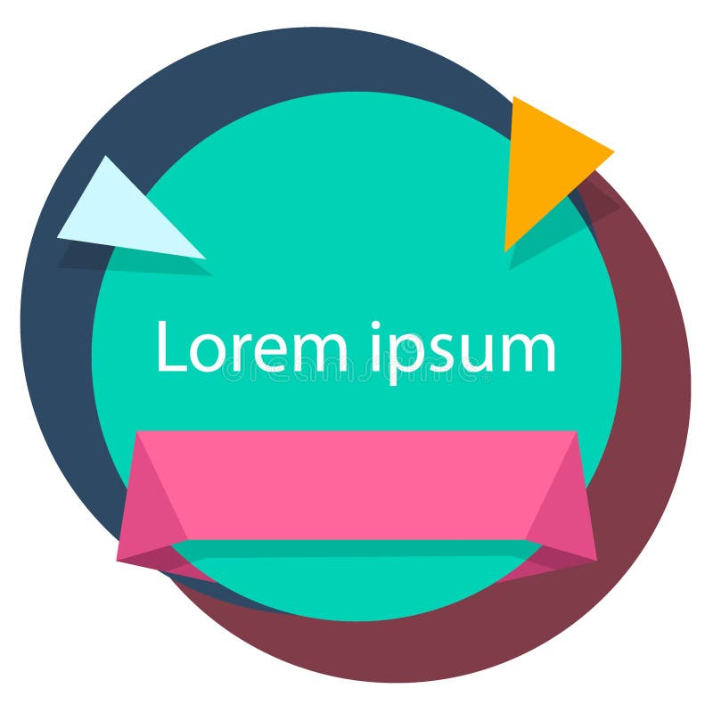 Flat Circle Banner Template for Peomotion Display Stock Vector ...