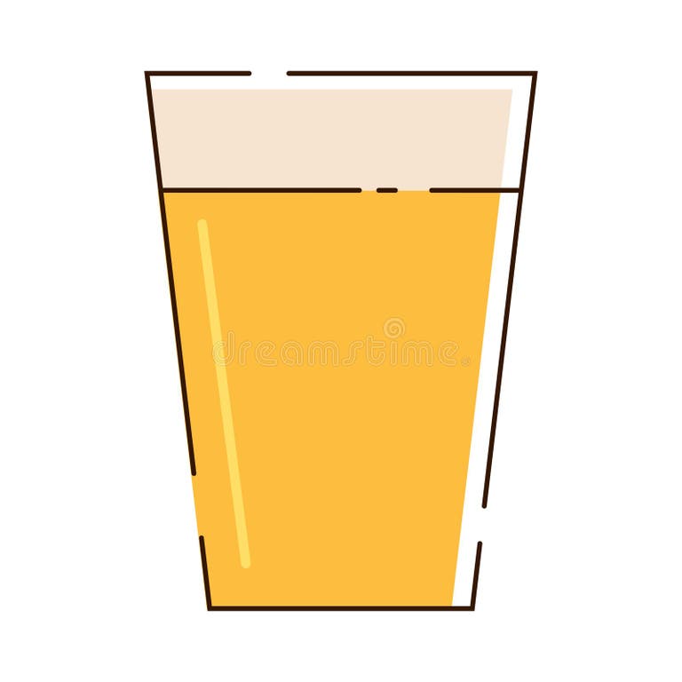 Flat Classic Beer Pint. Vector Stock Vector - Illustration of ...