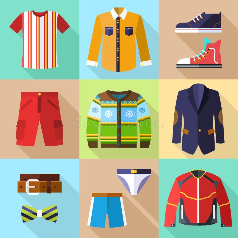Men Clothing Icons Stock Illustrations – 7,093 Men Clothing Icons Stock ...