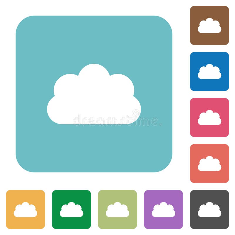 Flat cloud icons stock illustration. Illustration of icons - 186305240