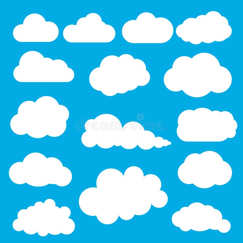 White Simple Cloudy Abstract Shapes Stock Illustrations – 396 White ...