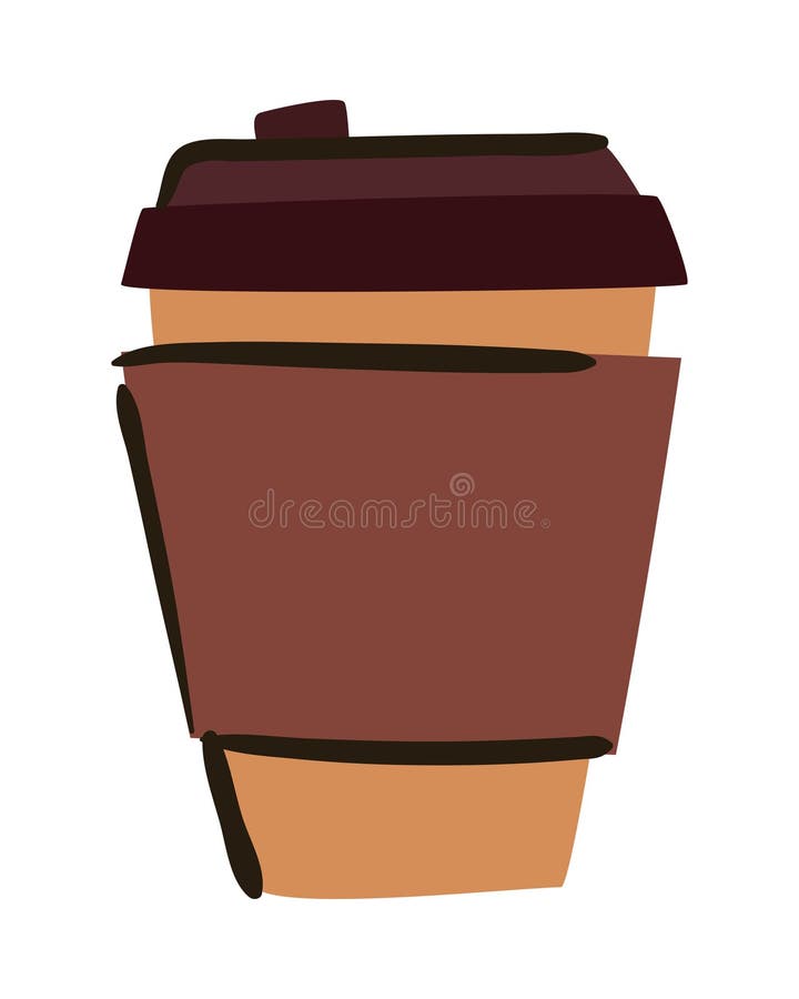 Flat coffee carton cup stock vector. Illustration of espresso - 273087071